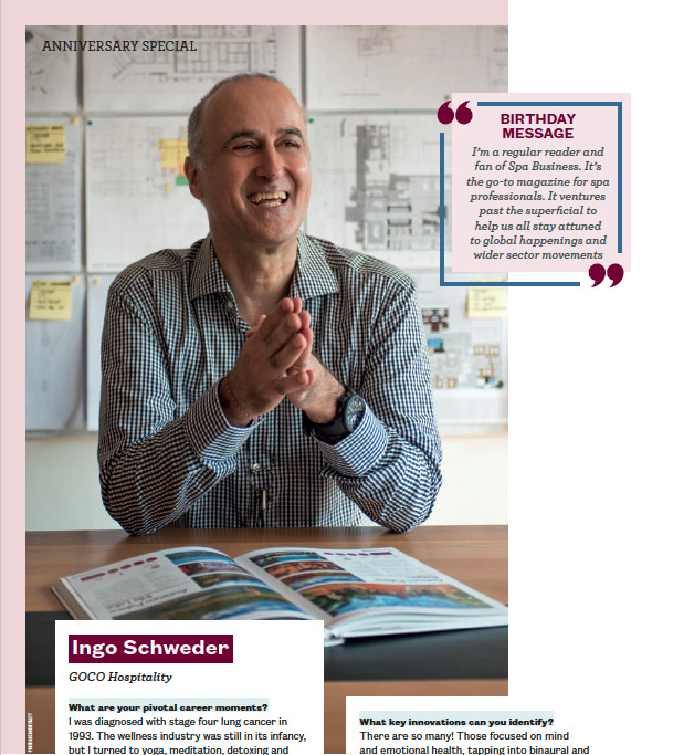 Ingo Schweder in Spa Business Magazine 20 Years